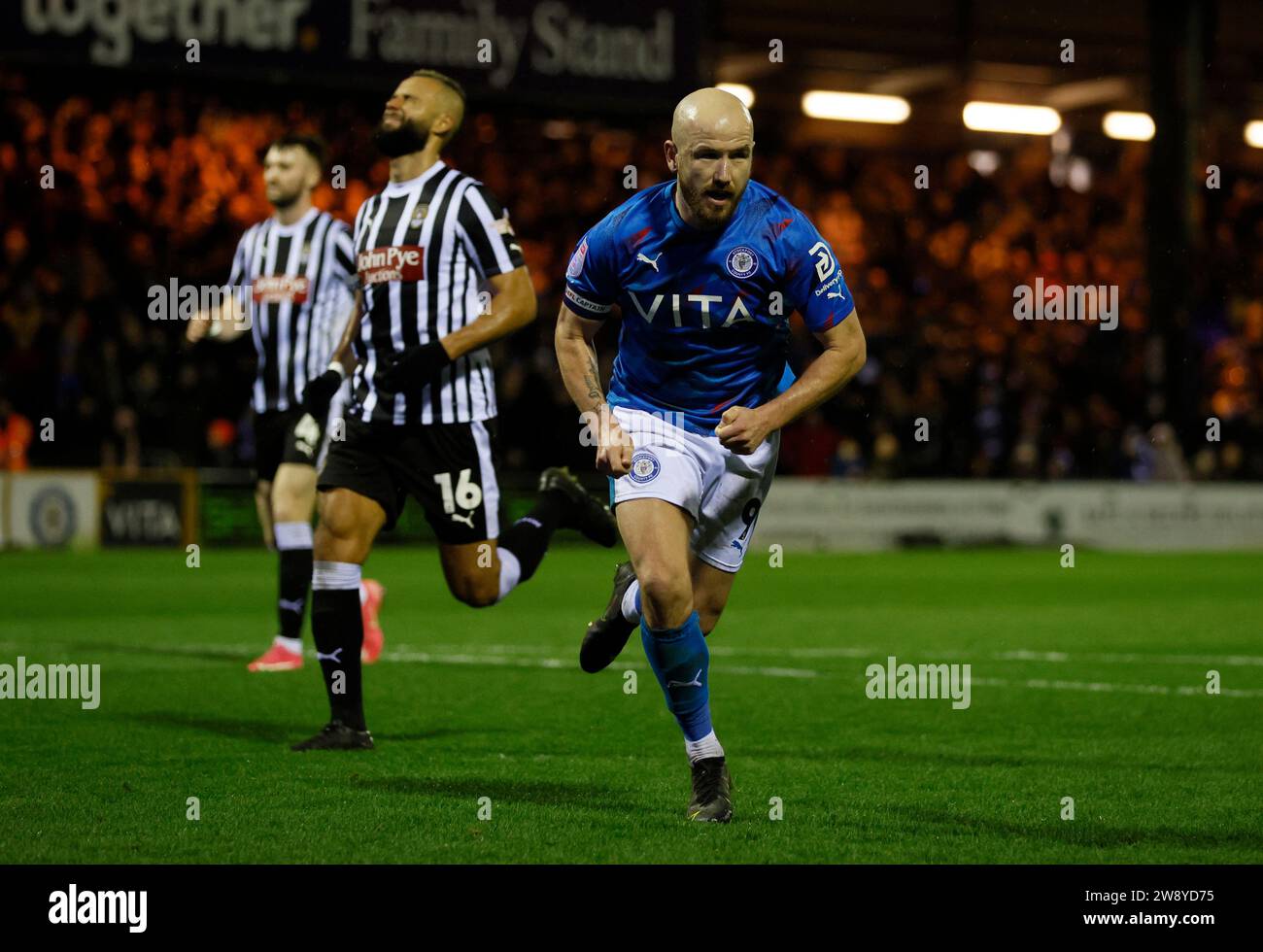 Stockport County's Paddy Madden celebrates scoring his sides second ...