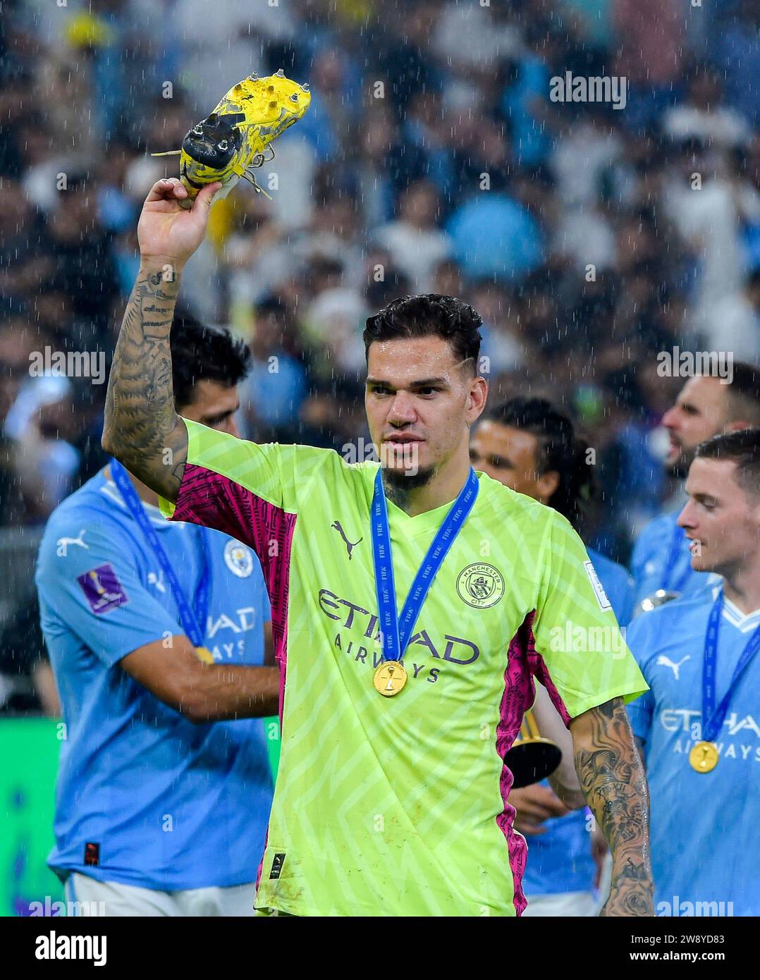 Manchester City goalkeeper Ederson after winning the FIFA Club World ...