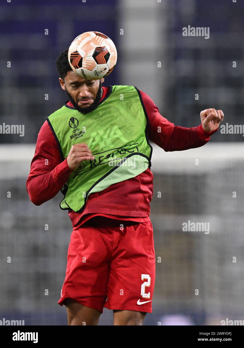 BRUSSELS - Joe Gomez of Liverpool FC during the UEFA Europa League in ...