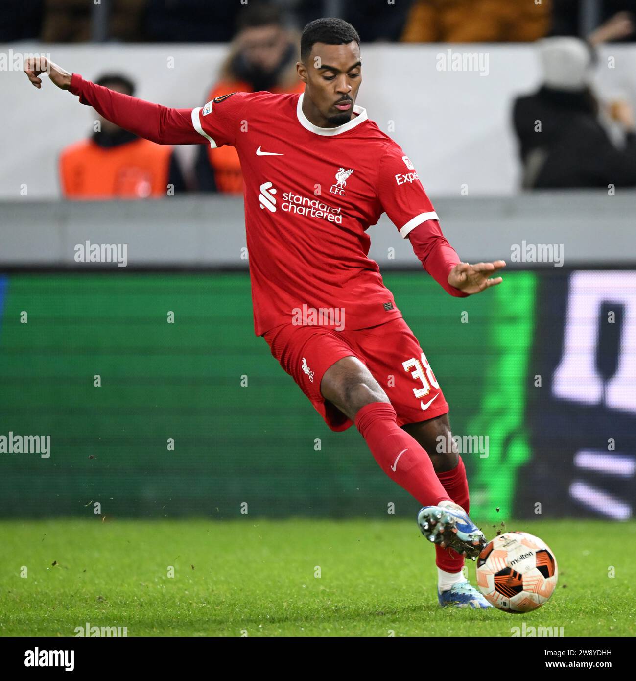 BRUSSELS - Ryan Gravenberch of Liverpool FC during the UEFA Europa ...