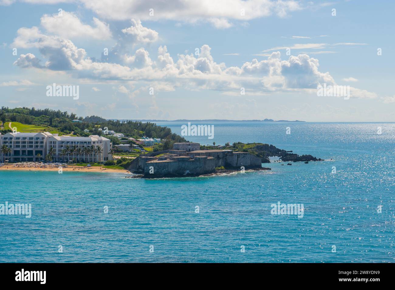Fort St. Catherine aerial view, viewed from the sea. The fort is near ...