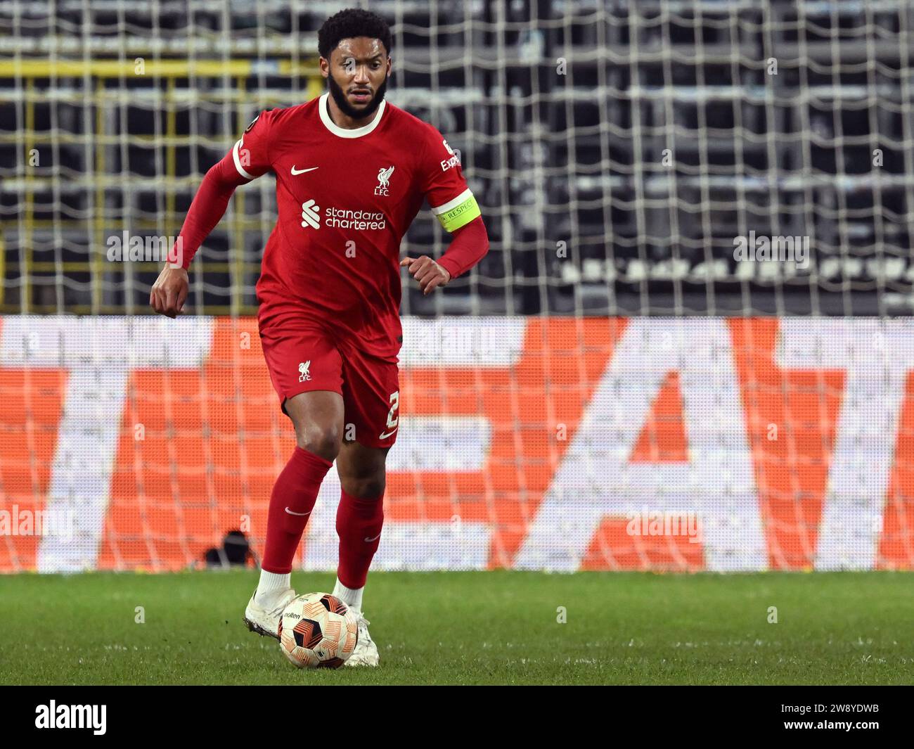 BRUSSELS - Joe Gomez of Liverpool FC during the UEFA Europa League in ...