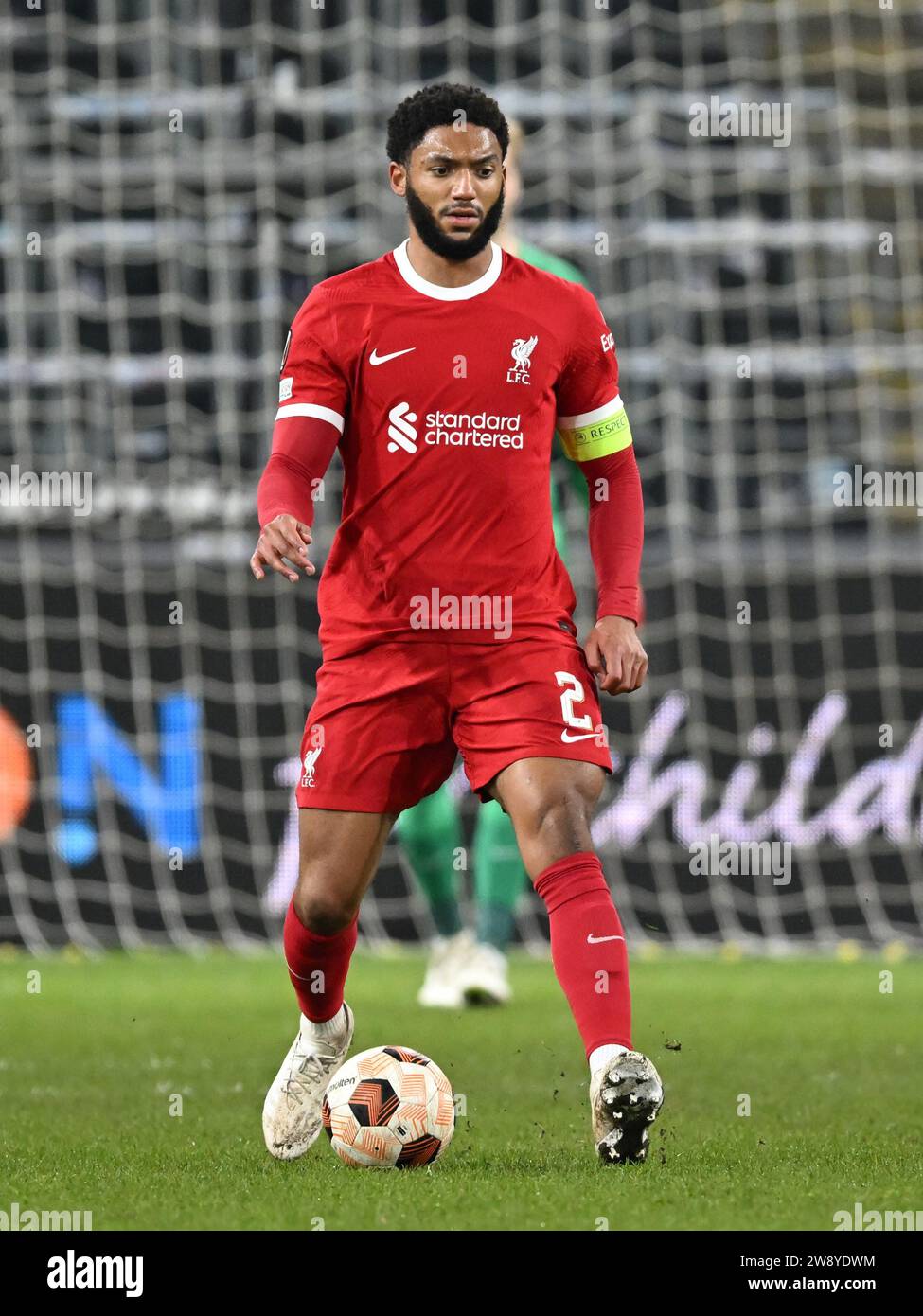 BRUSSELS - Joe Gomez of Liverpool FC during the UEFA Europa League in ...
