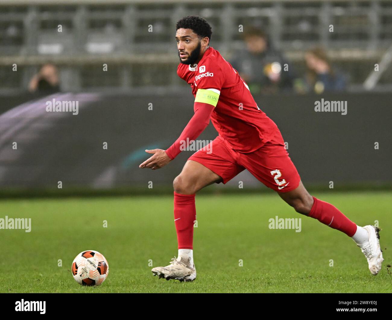 BRUSSELS - Joe Gomez of Liverpool FC during the UEFA Europa League in ...