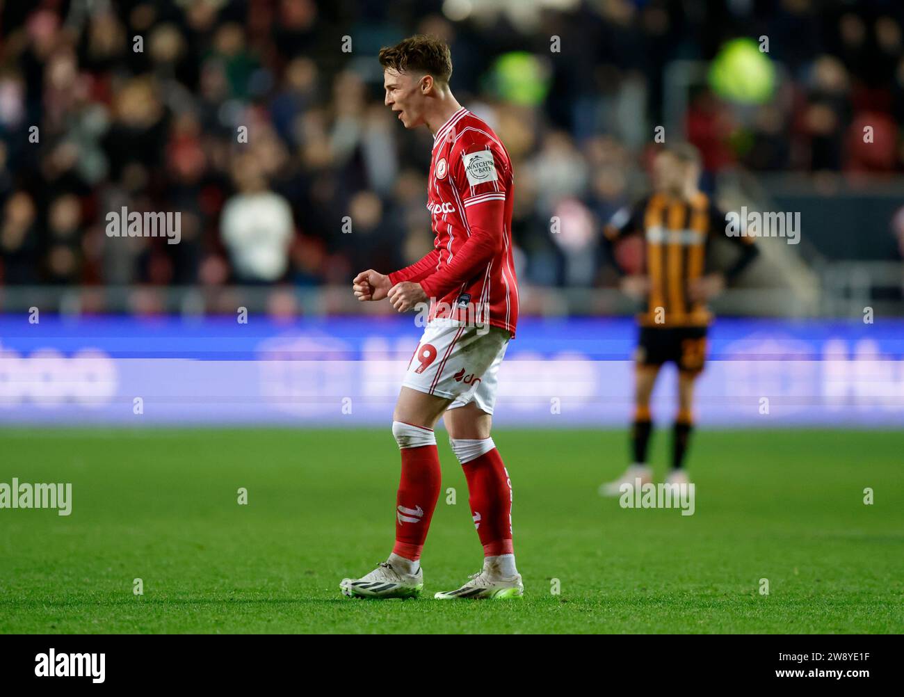 Bristol City's Harry Cornick celebrates at full time following the Sky ...