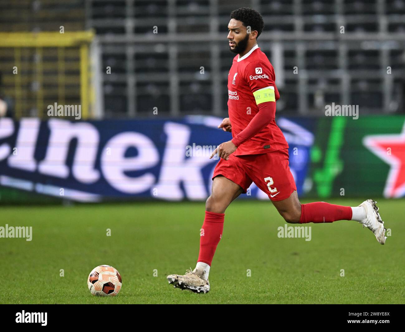 BRUSSELS - Joe Gomez of Liverpool FC during the UEFA Europa League in ...