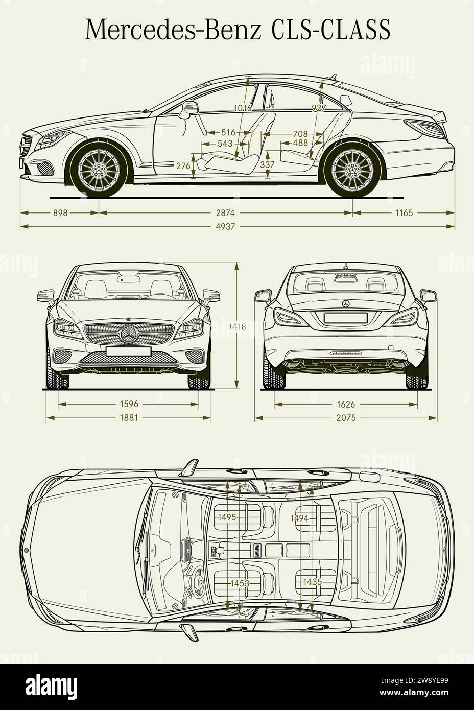 Mercedes benz cls class Stock Vector Images - Alamy