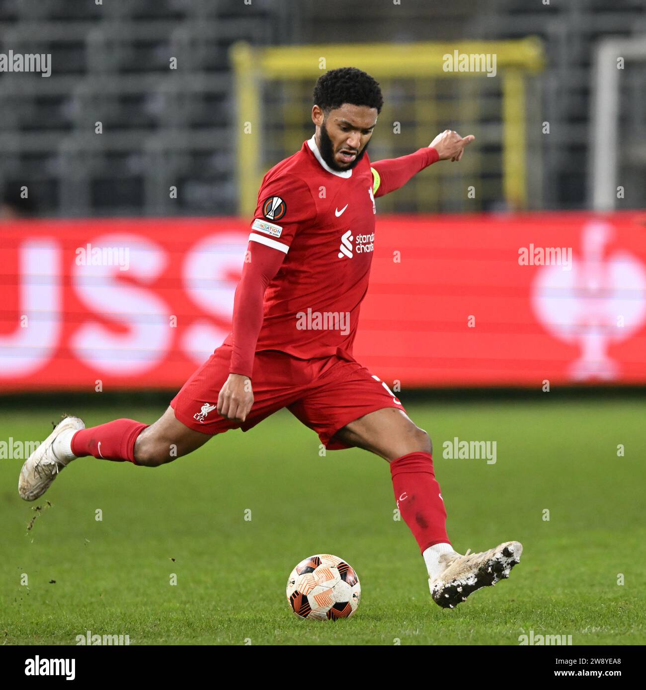 BRUSSELS - Joe Gomez of Liverpool FC during the UEFA Europa League in ...