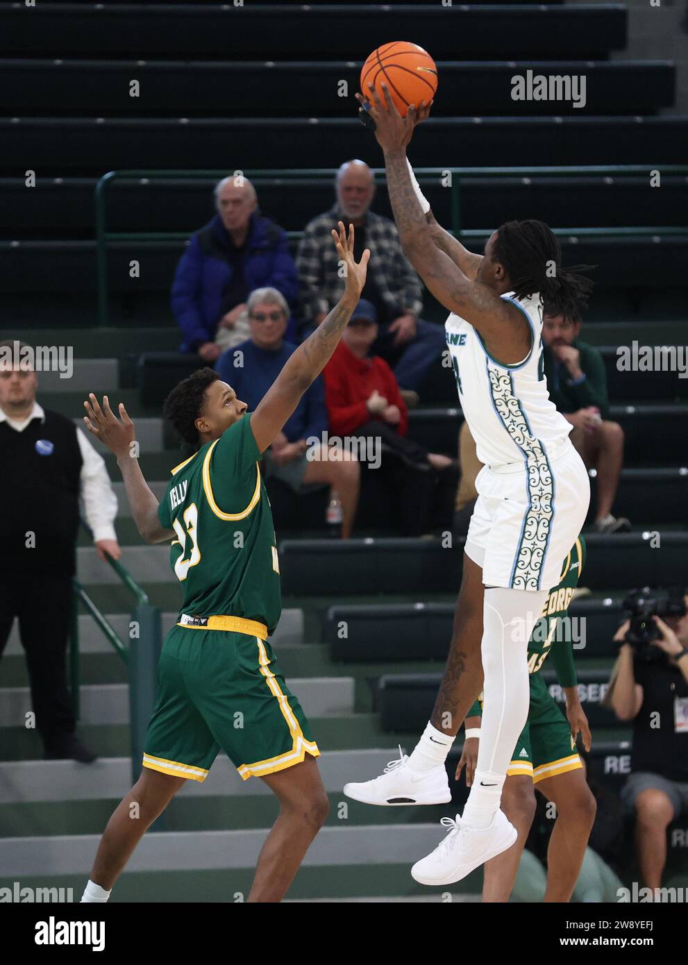 New Orleans, USA. 22nd Dec, 2023. Tulane Green Wave forward Kevin Cross ...