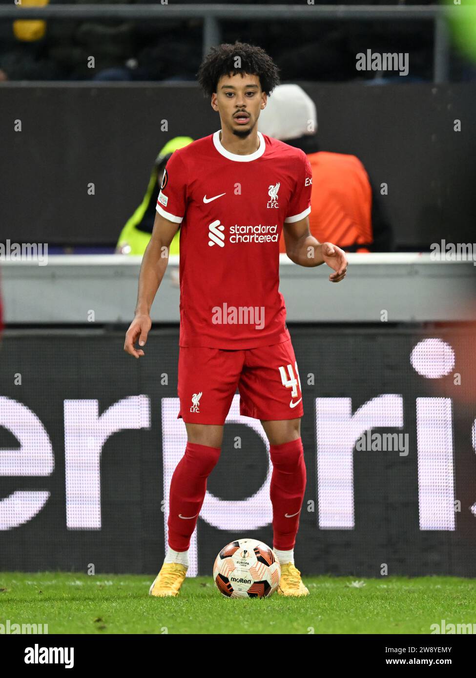 BRUSSELS - Calum Scanlon of Liverpool FC during the UEFA Europa League ...