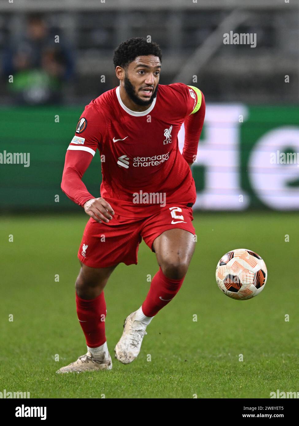 BRUSSELS - Joe Gomez of Liverpool FC during the UEFA Europa League in ...