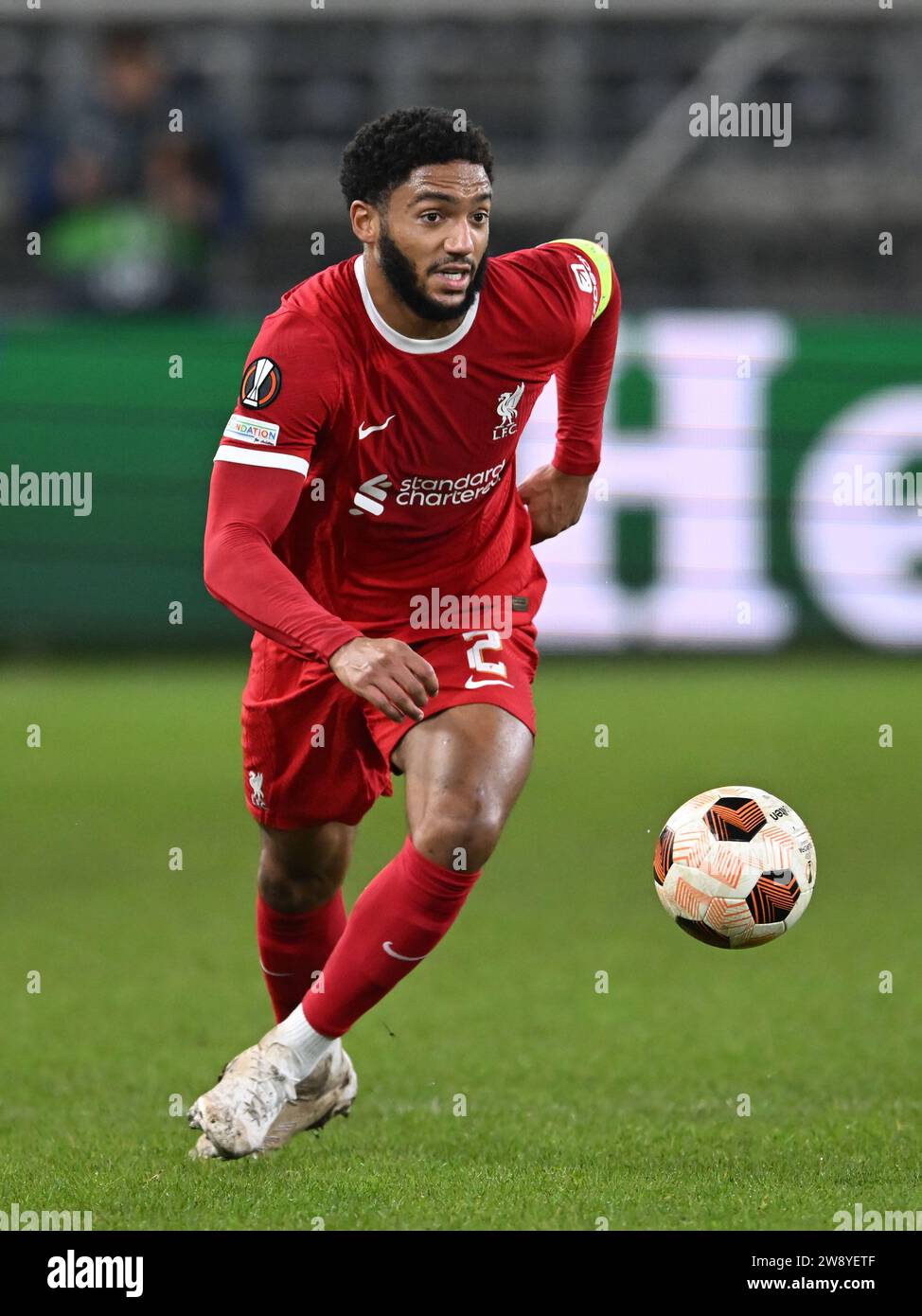 BRUSSELS - Joe Gomez of Liverpool FC during the UEFA Europa League in ...