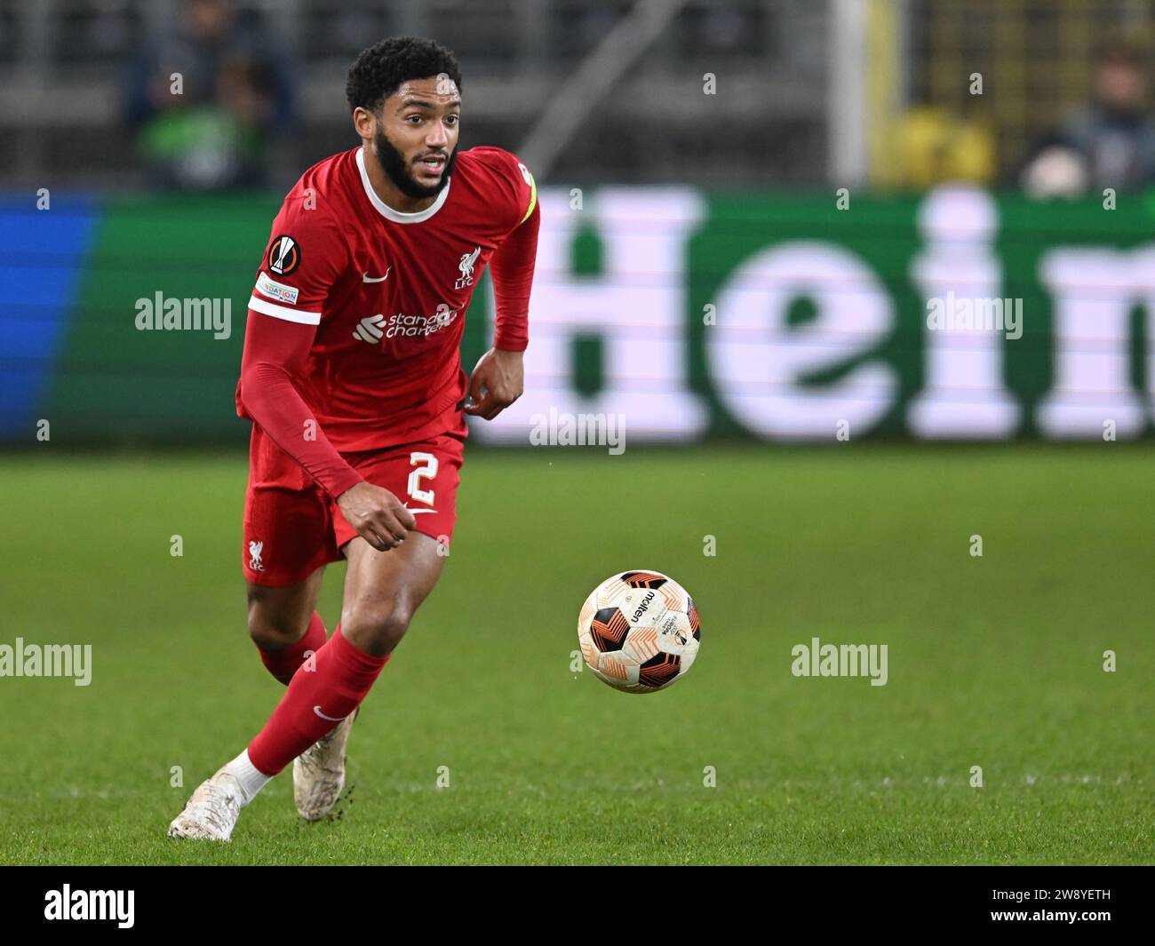 BRUSSELS - Joe Gomez of Liverpool FC during the UEFA Europa League in ...