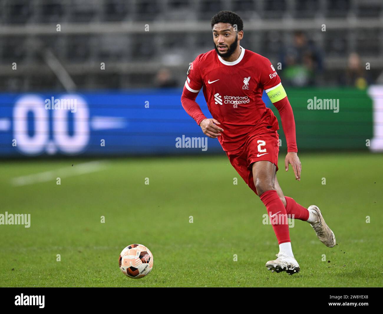 BRUSSELS - Joe Gomez of Liverpool FC during the UEFA Europa League in ...