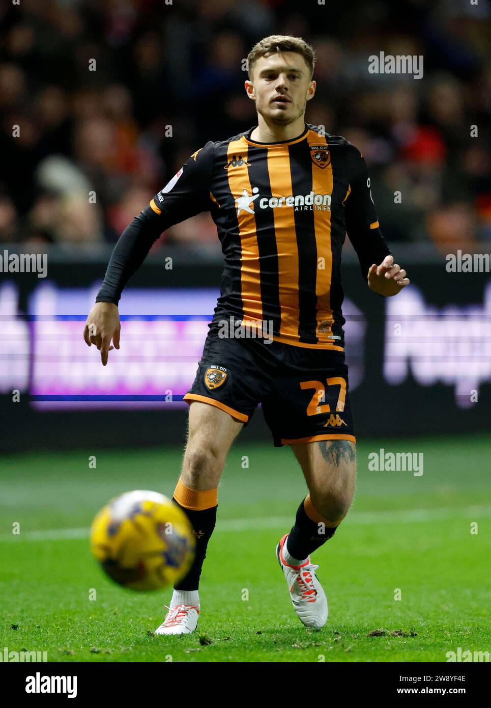 Hull City's Regan Slater in action during the Sky Bet Championship ...