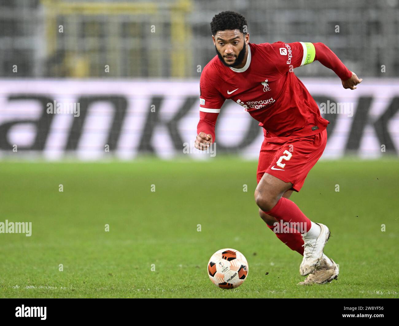 BRUSSELS - Joe Gomez of Liverpool FC during the UEFA Europa League in ...