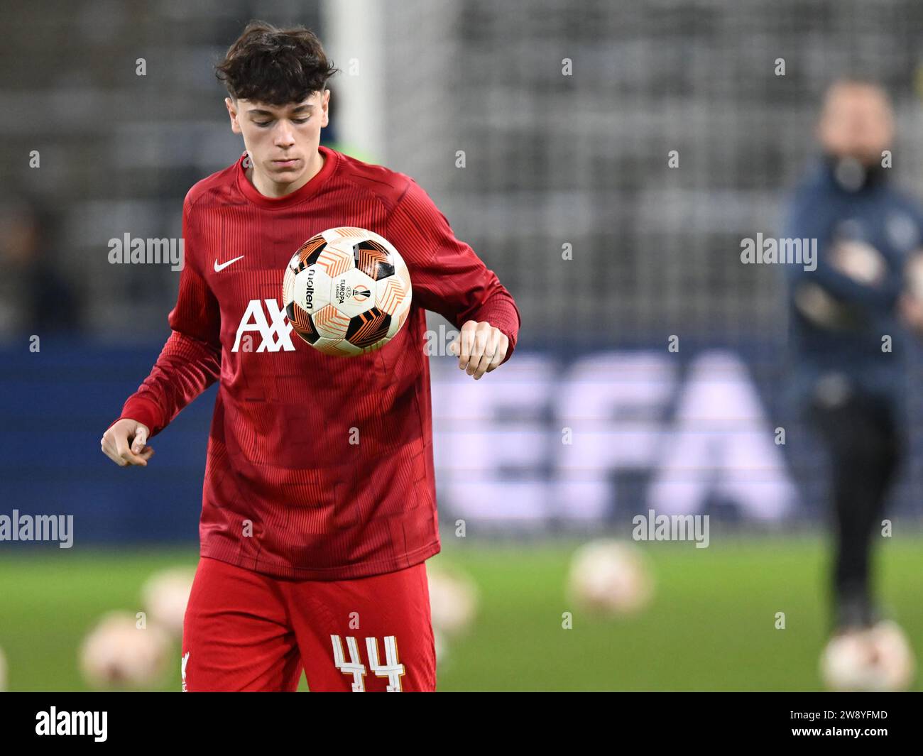 BRUSSELS - Luke Chambers of Liverpool FC during the UEFA Europa League ...