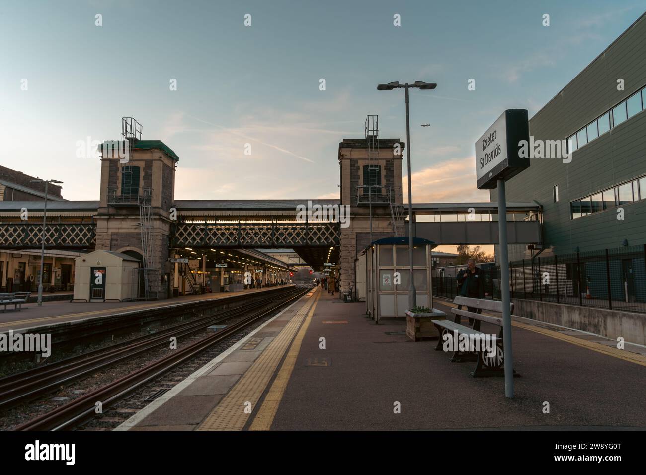 Exeter, UK - 25 November 2023: Exeter St Davids train station early ...