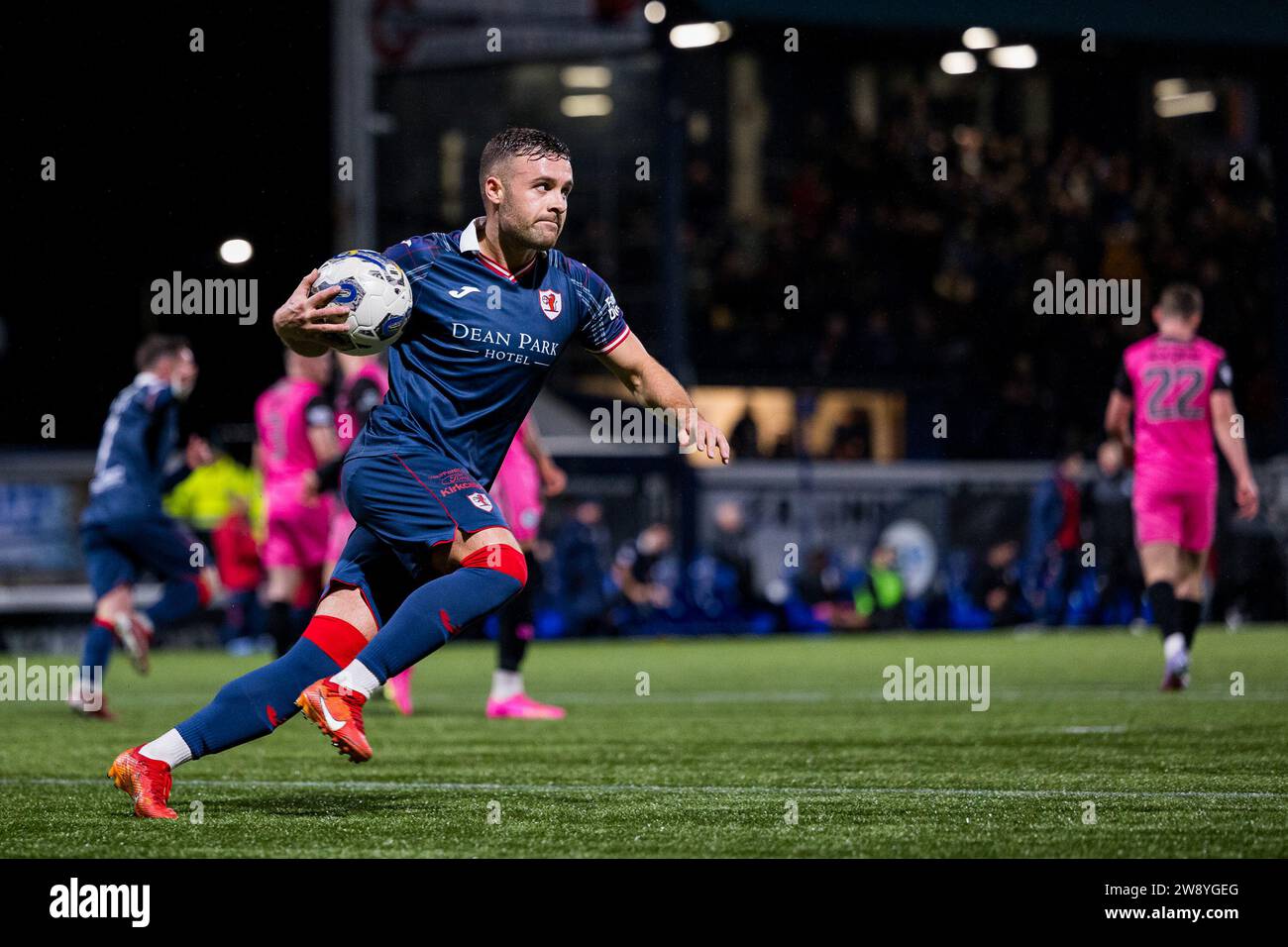 Kirkcaldy, Scotland. 22 December 2023. Lewis Vaughan (10 - Raith Rovers ...