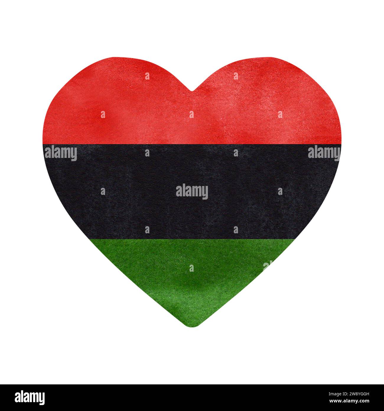 Heart shape with stripes red black green. Black history month, Africa ...