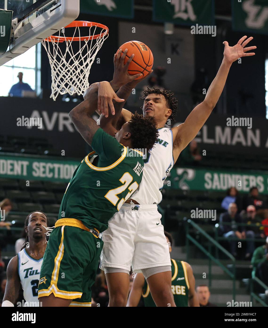New Orleans, USA. 22nd Dec, 2023. Tulane Green Wave forward Collin ...