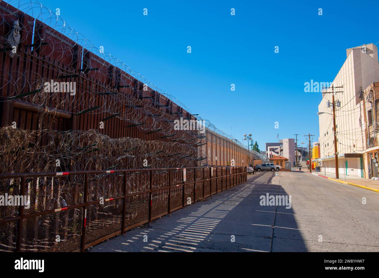 United States Mexico Border Wall between Nogales Arizona and Nogales ...