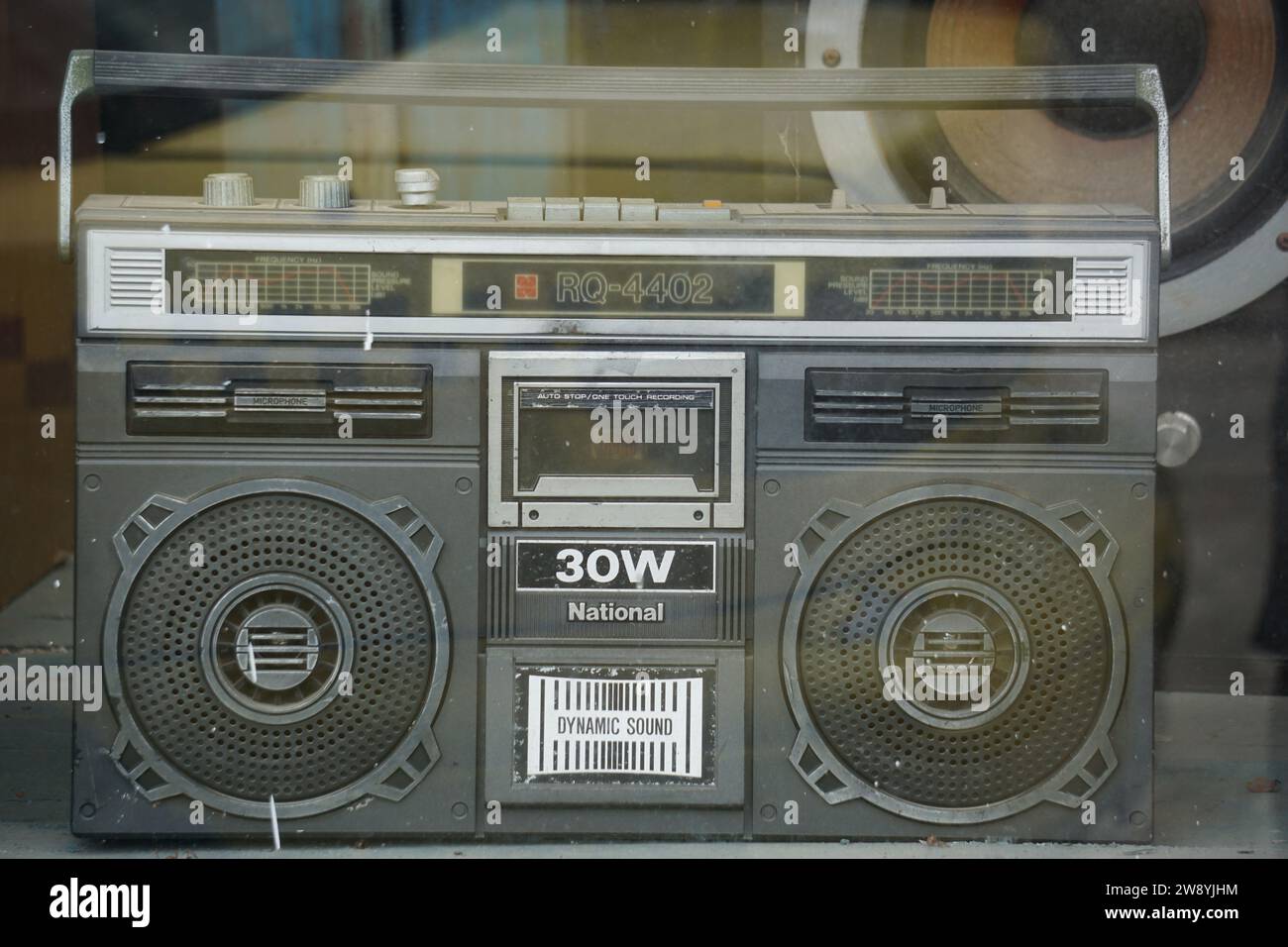 Black old radio with a natural background Stock Photo - Alamy