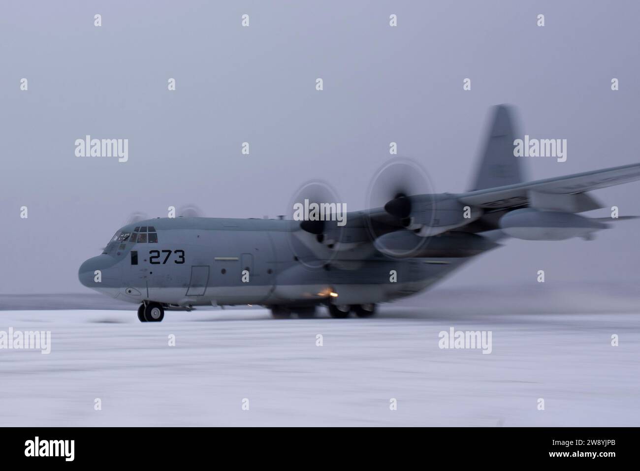 A Marine Corps KC-130J Super Hercules assigned to Marine Aerial ...