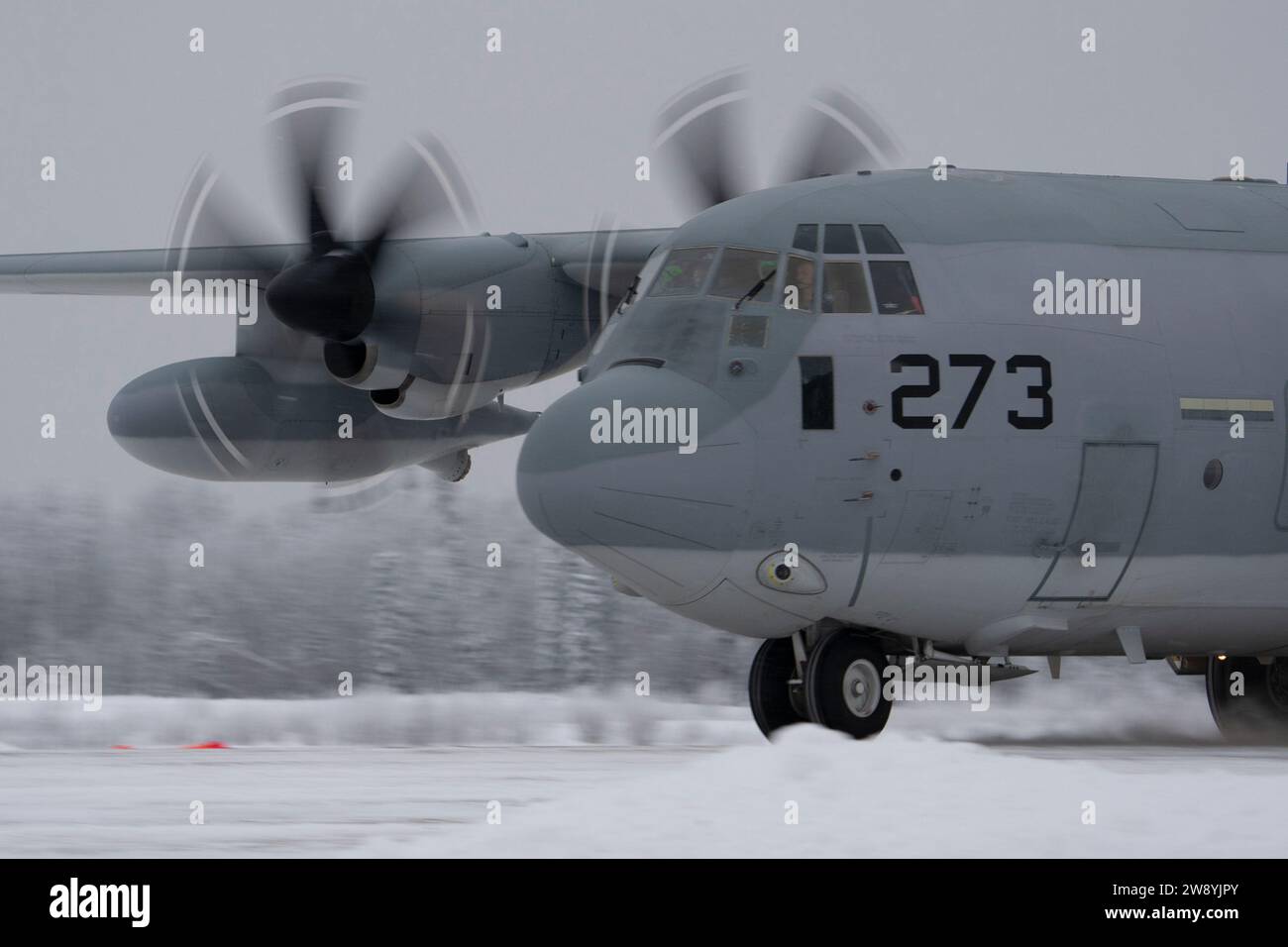 A Marine Corps KC-130J Super Hercules assigned to Marine Aerial ...