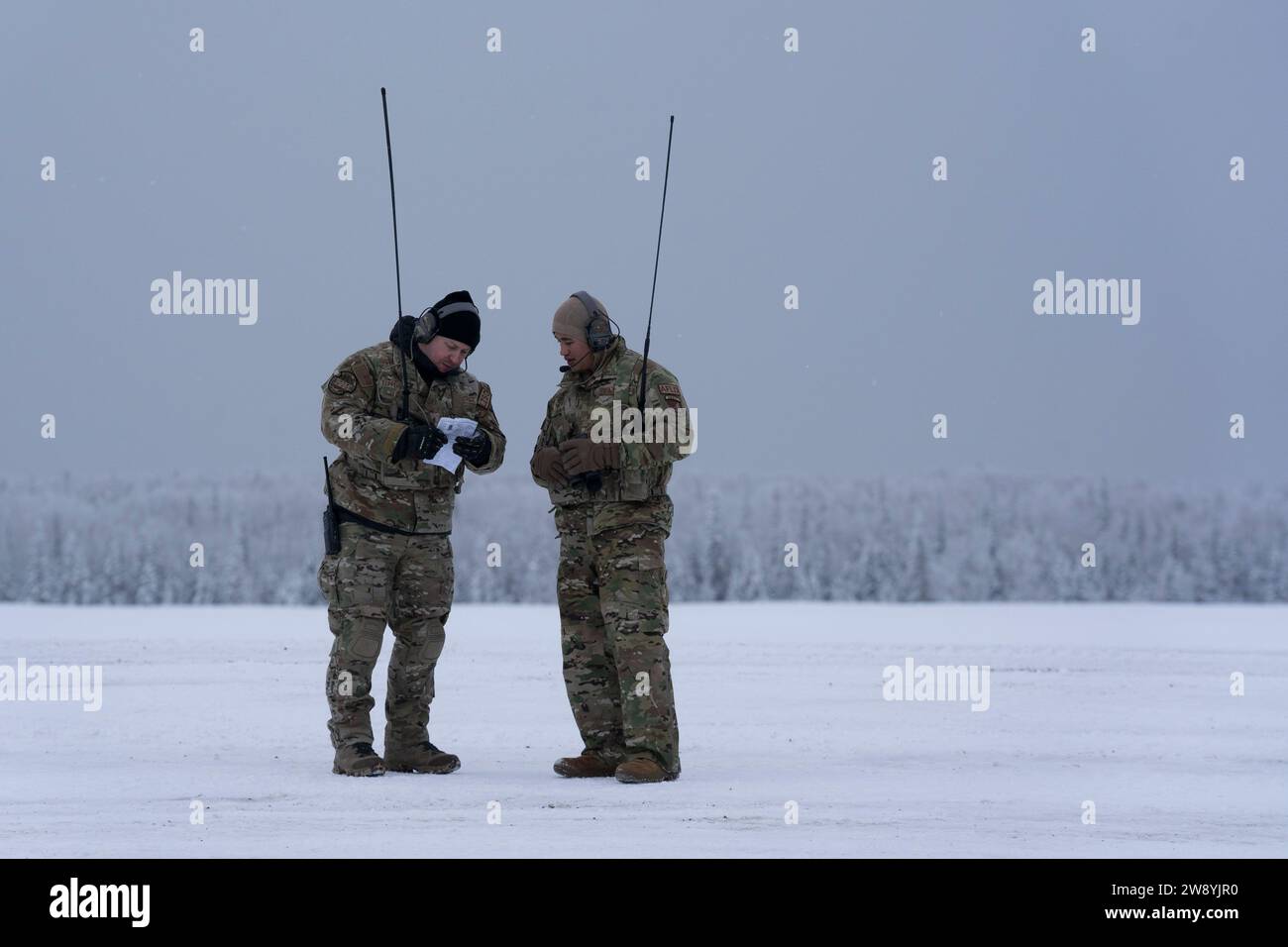 U.S. Air Force air traffic controllers assigned to the 3rd Operations ...