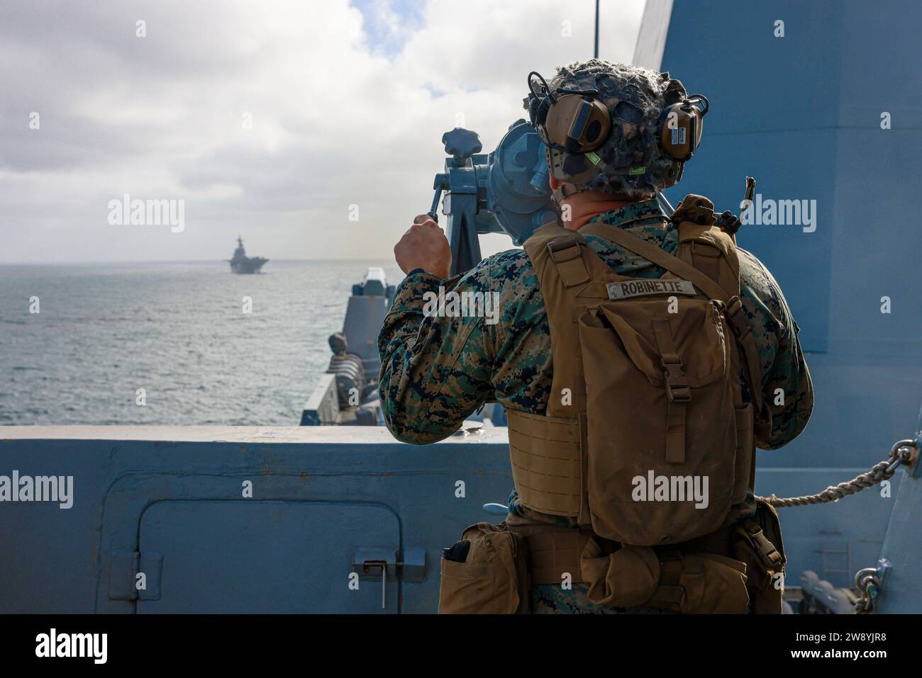 U.S. Marine Corps Lance Cpl. Karson Robinette, a rifleman assigned to ...