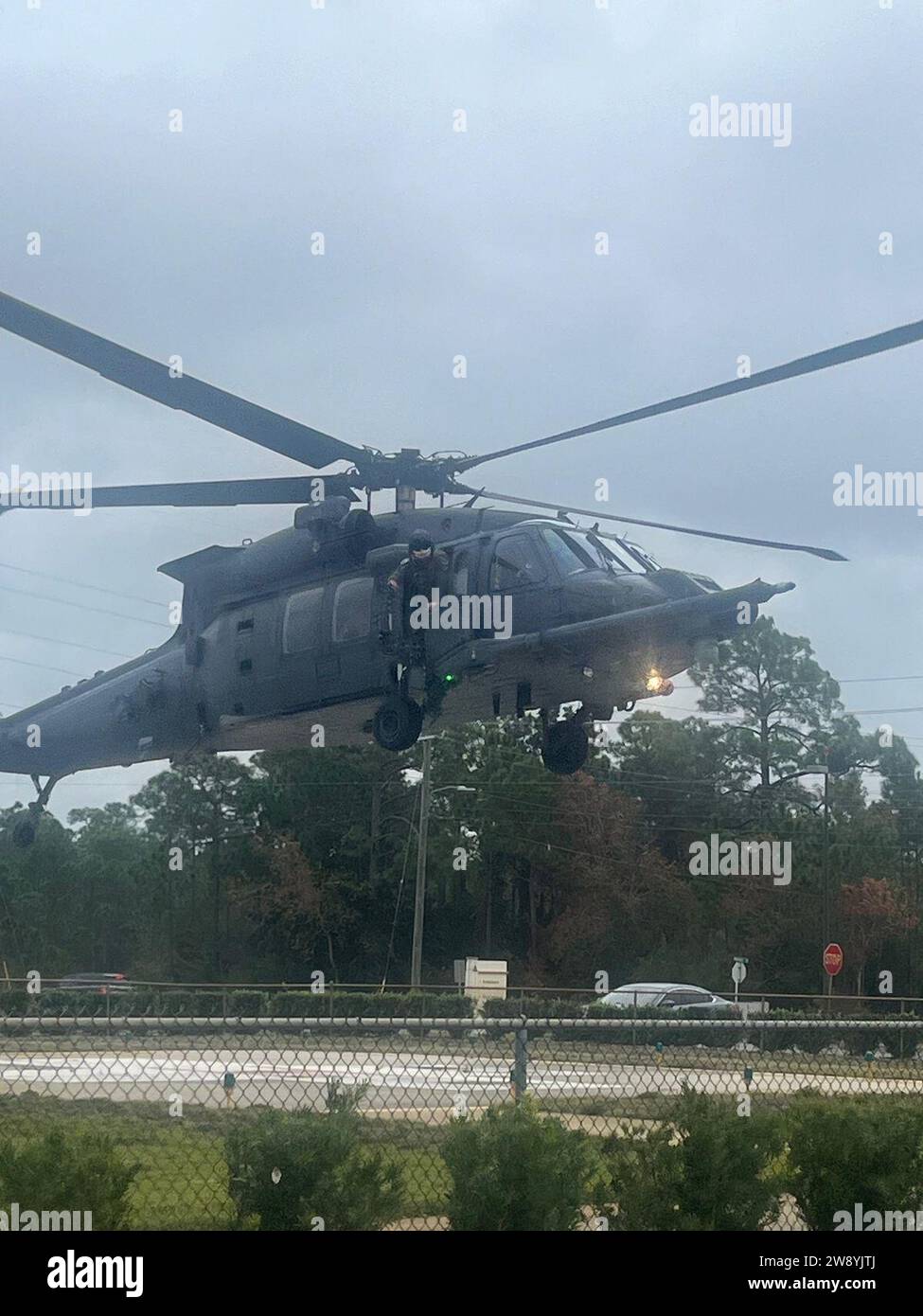 An HH-60W Jolly Green II assigned to the 41st Rescue Squadron lands at ...