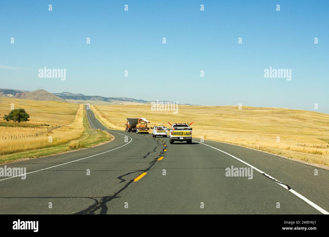 Highway, South Dakota, USA - September 30 2023: Oversize load ...