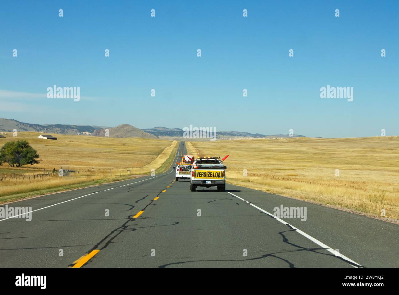 Highway, South Dakota, USA - September 30 2023: Oversize load ...