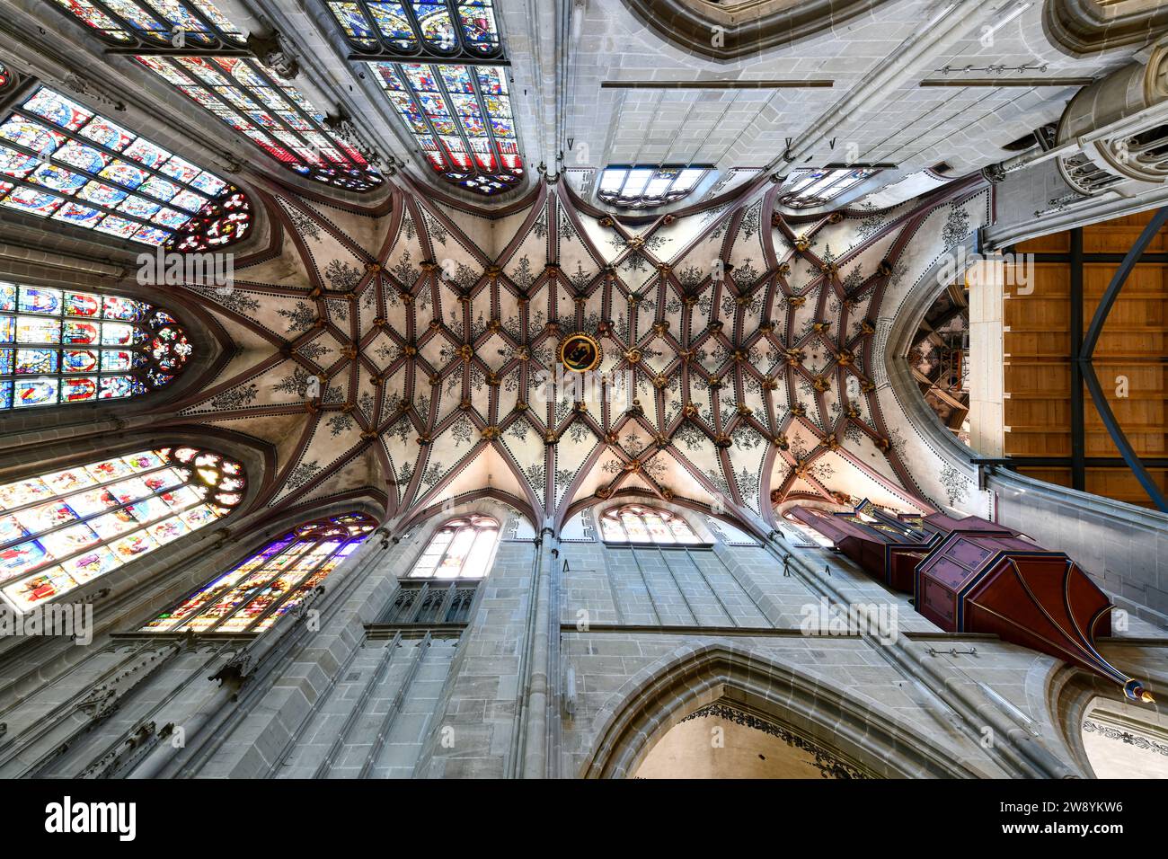 Bern, Switzerland - Aug 10, 2022: Bern Minster St. Vincent protestant ...