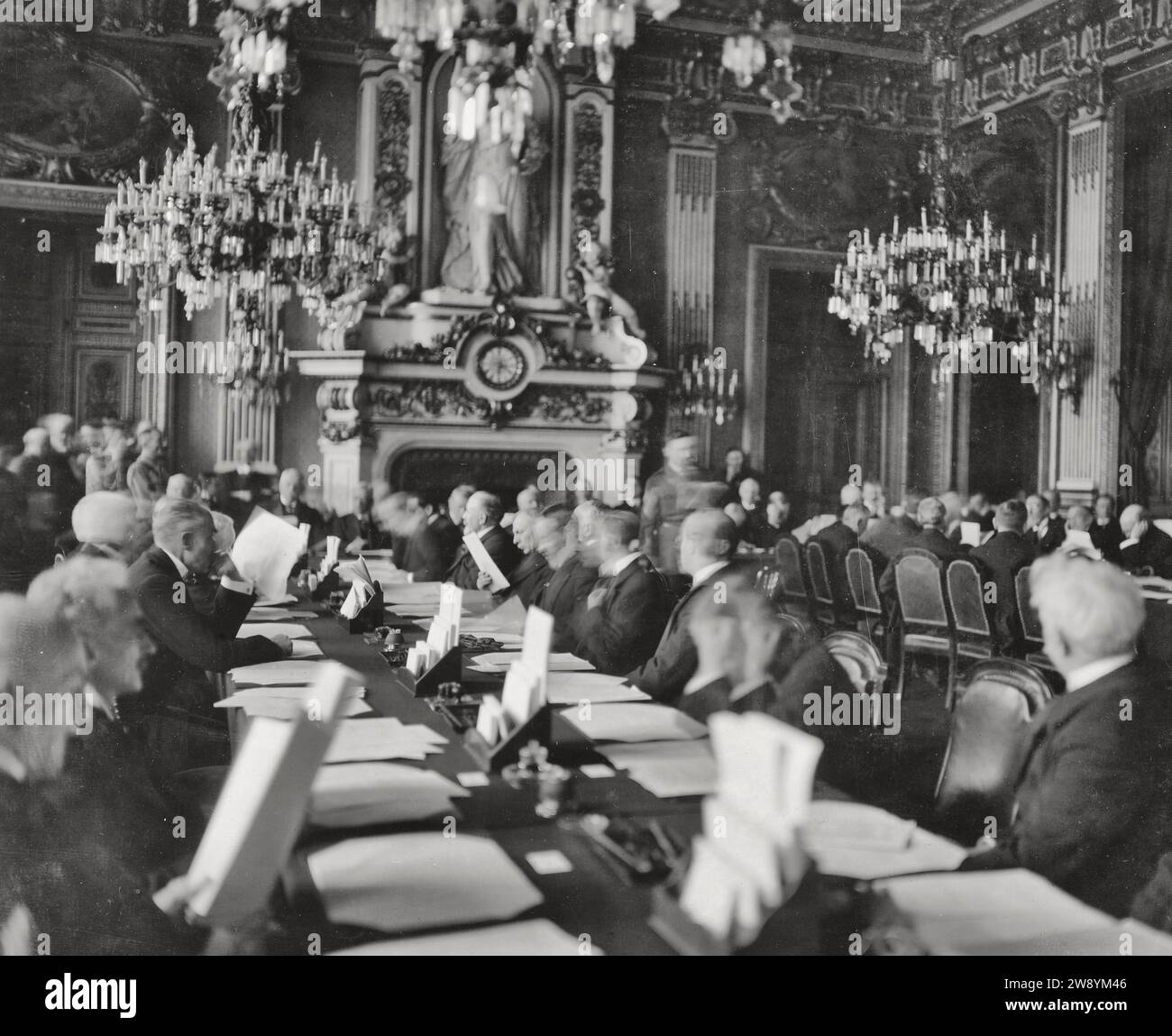 The Peace Conference in session. Quai d'Orsay, Paris, Seine, France ...