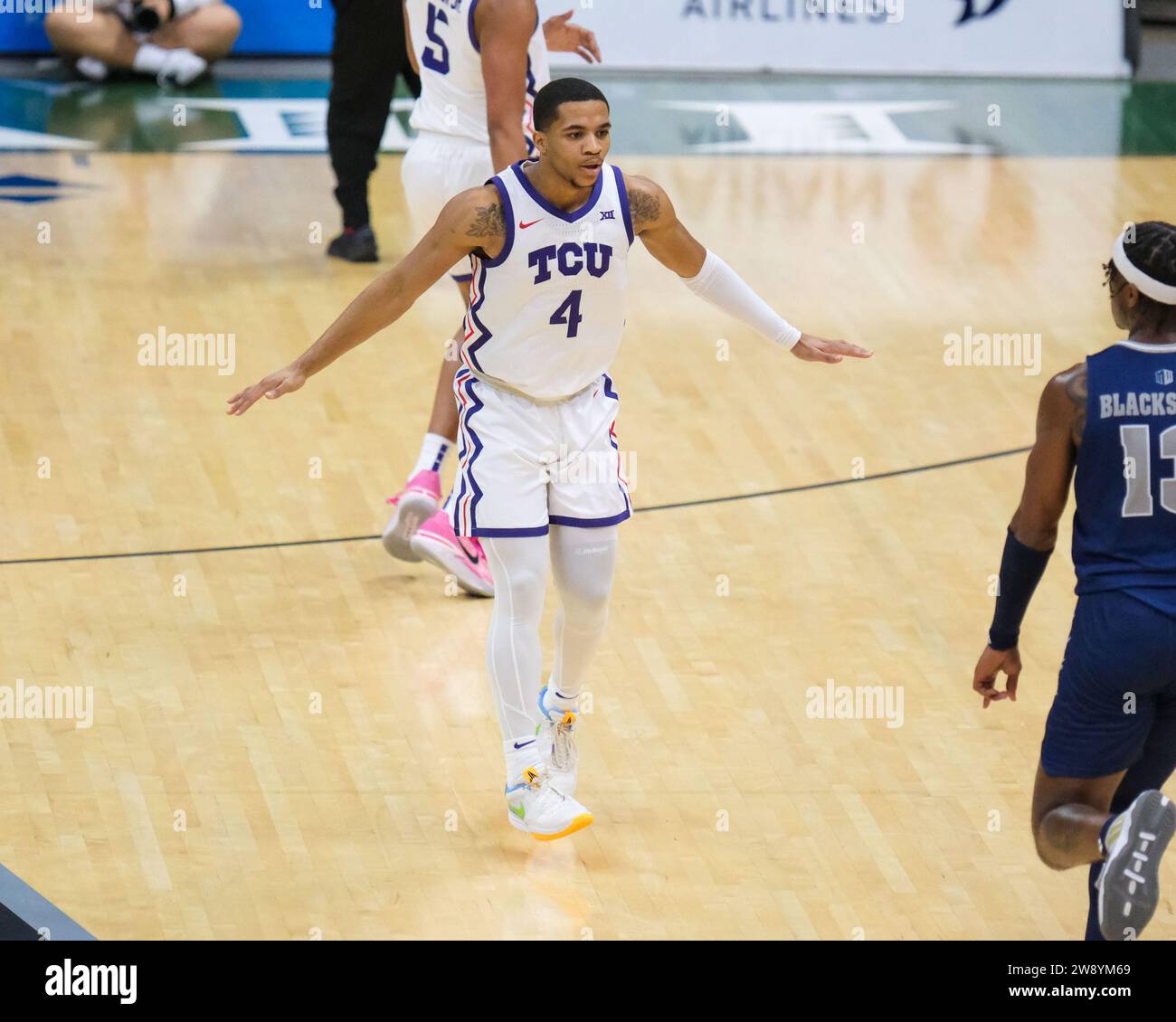 December 22, 2023: TCU guard Jameer Nelson Jr. (4) plays defense during ...