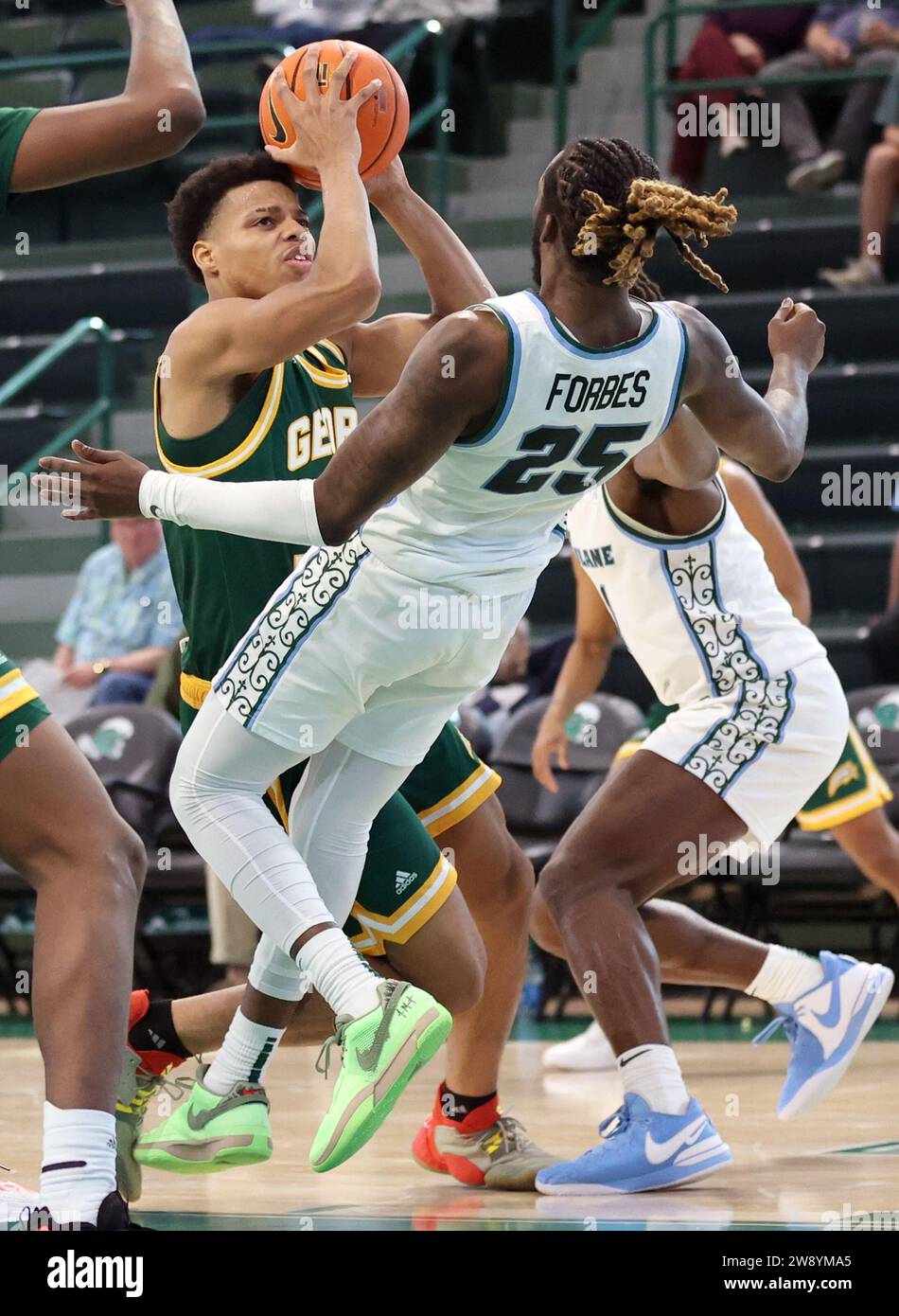 New Orleans, USA. 22nd Dec, 2023. Tulane Green Wave guard Jaylen Forbes ...