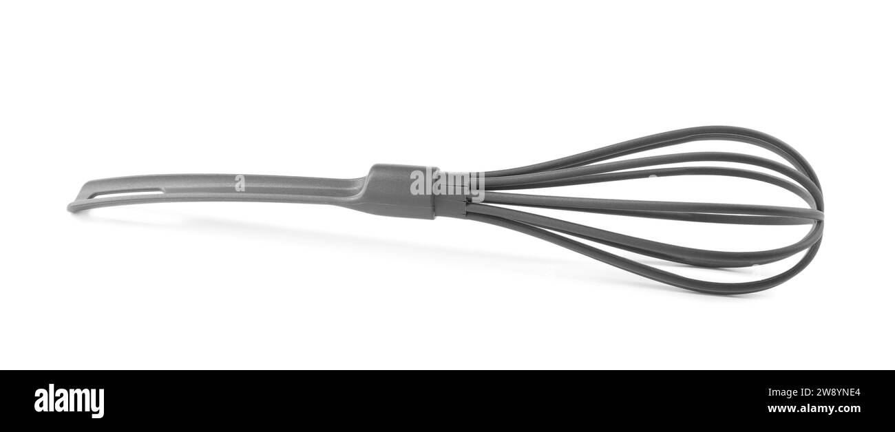 Plastic whisk isolated on white. Kitchen utensil Stock Photo - Alamy