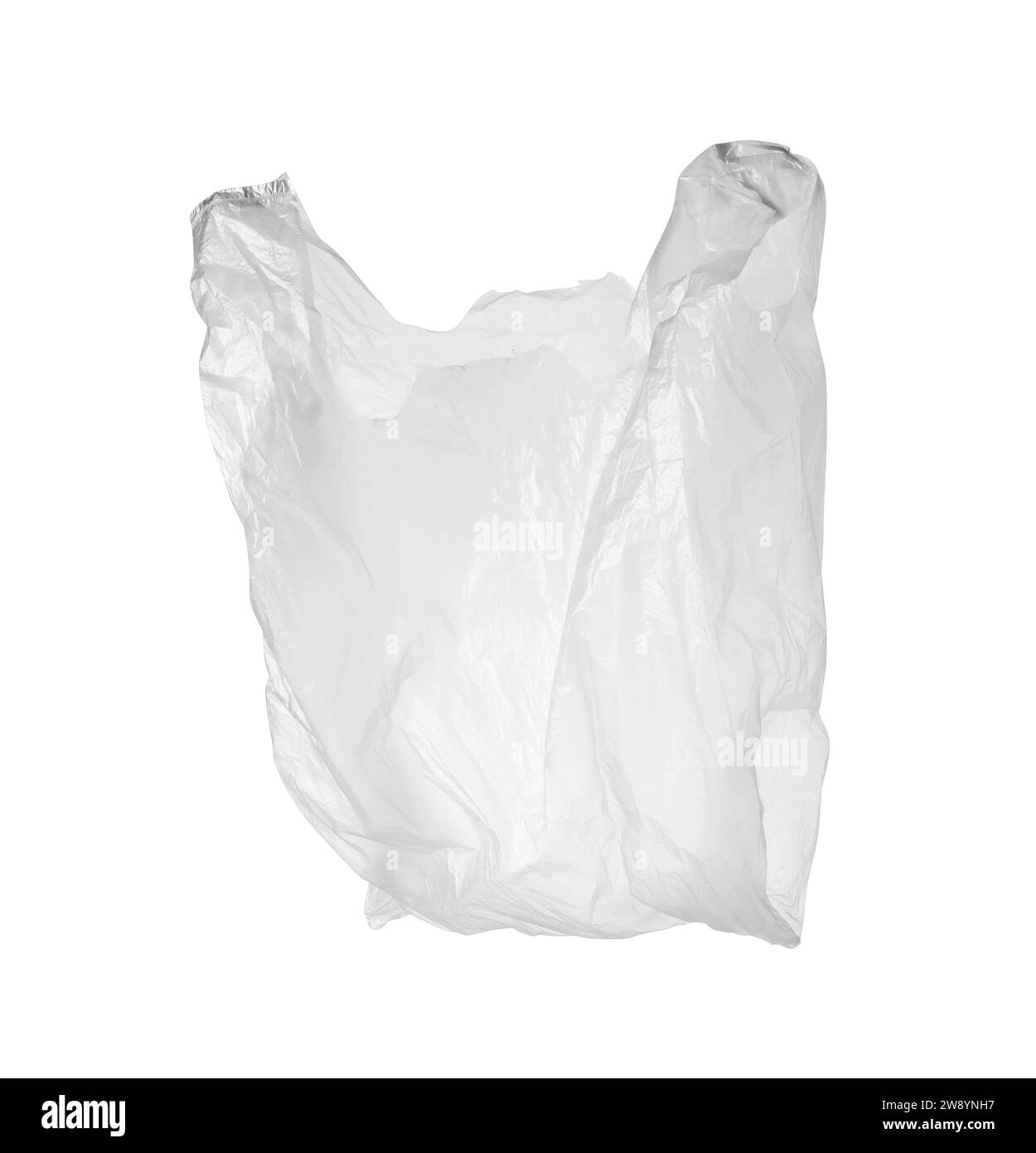 One empty plastic bag isolated on white Stock Photo - Alamy