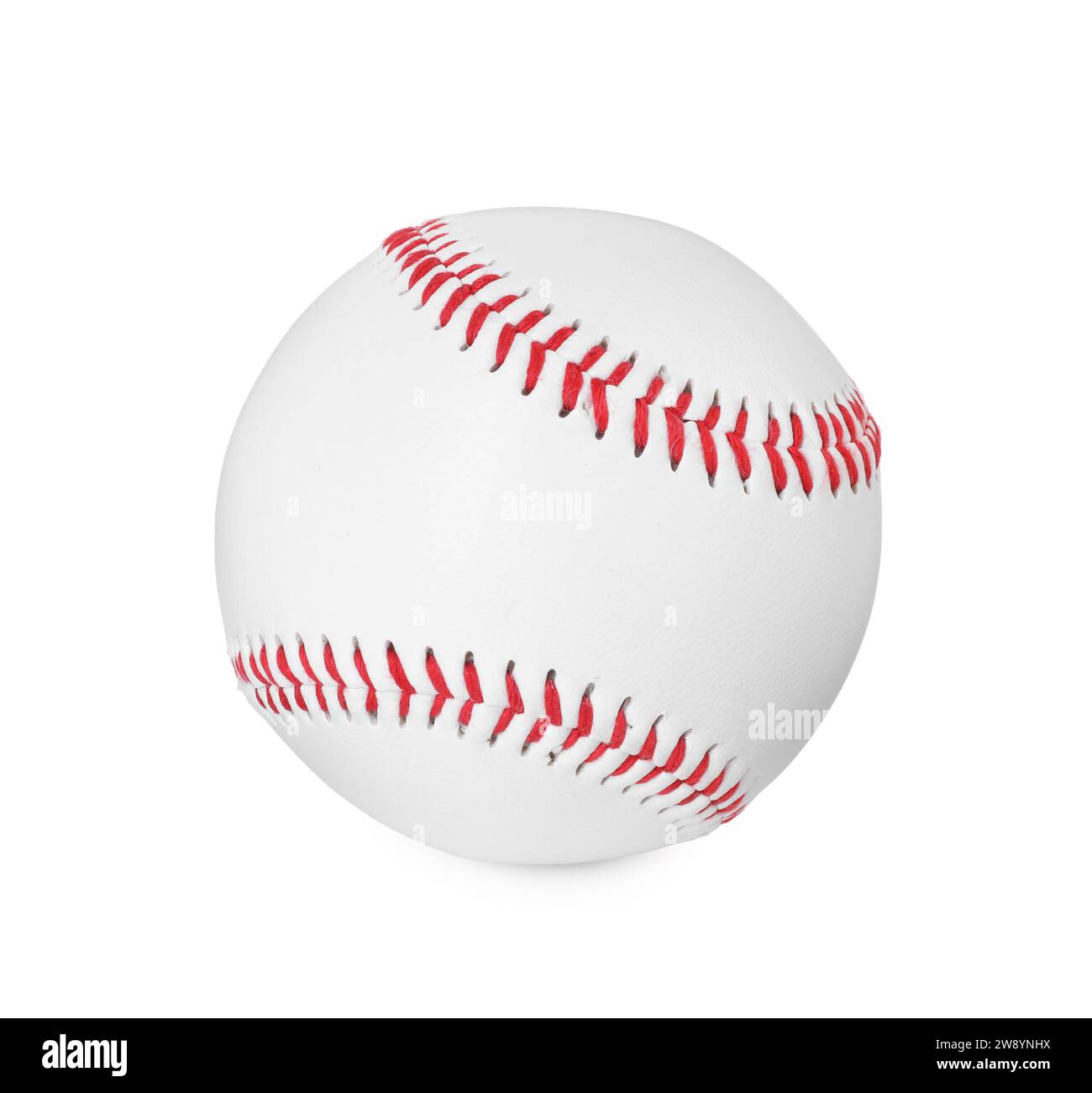 One baseball ball with stitches isolated on white Stock Photo - Alamy