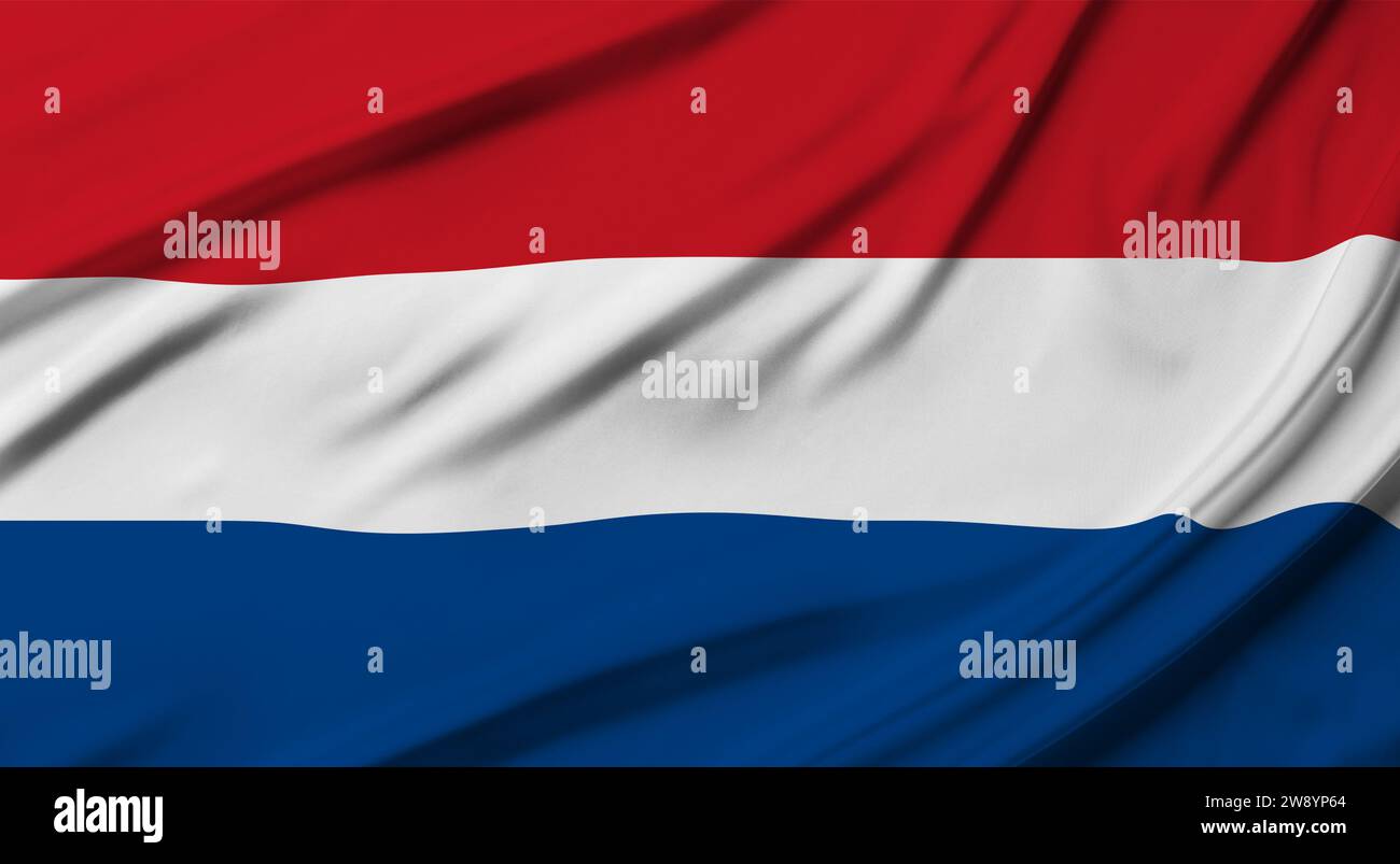 Tricolor flag of Netherlands. National country symbol Stock Photo - Alamy