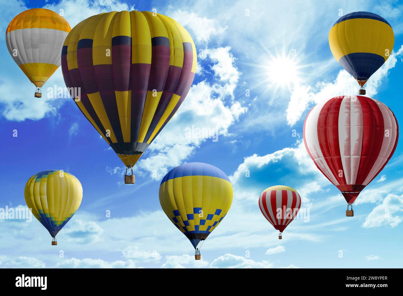 Flying pastel pink balloons hi-res stock photography and images - Alamy