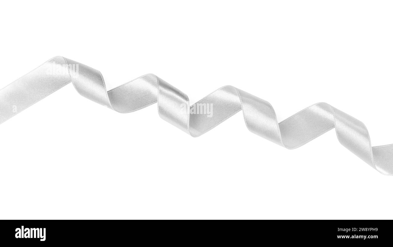 One white satin ribbon hi-res stock photography and images - Alamy
