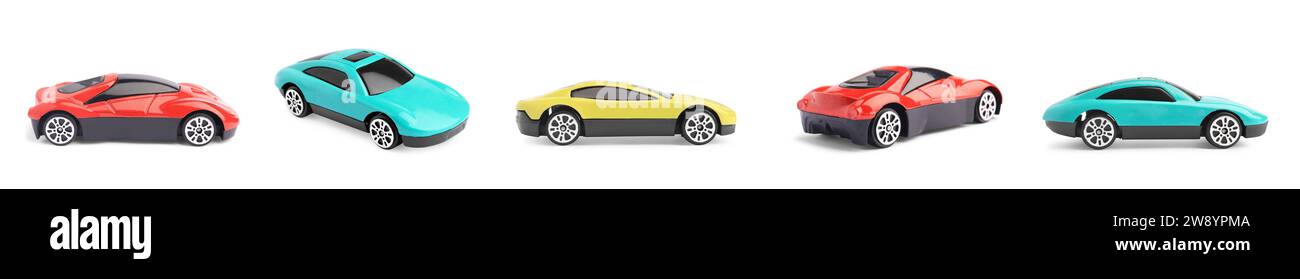 Different toy cars isolated on white, set Stock Photo - Alamy