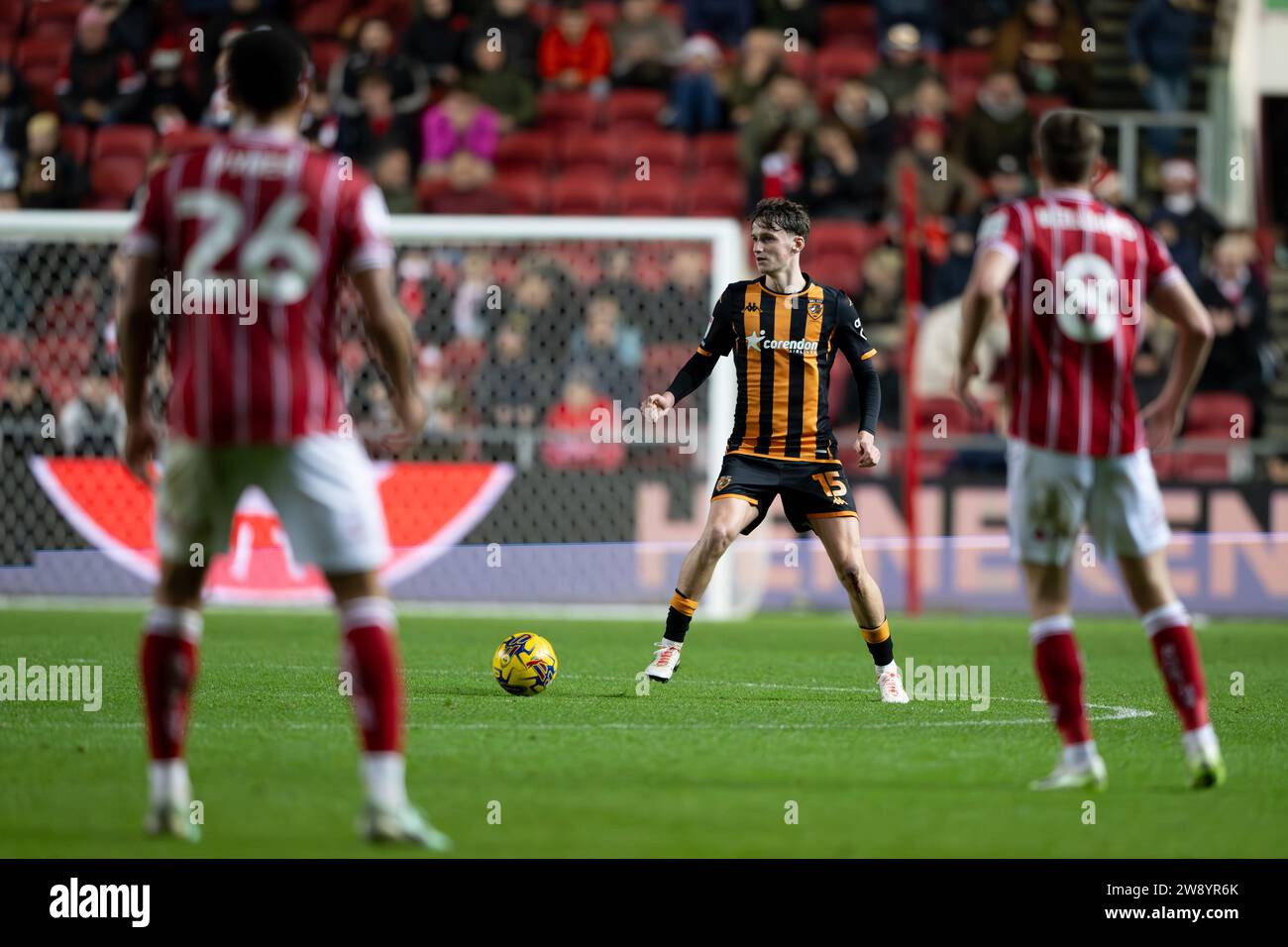 Tyler Morton #15 of Hull City during the Sky Bet Championship match ...
