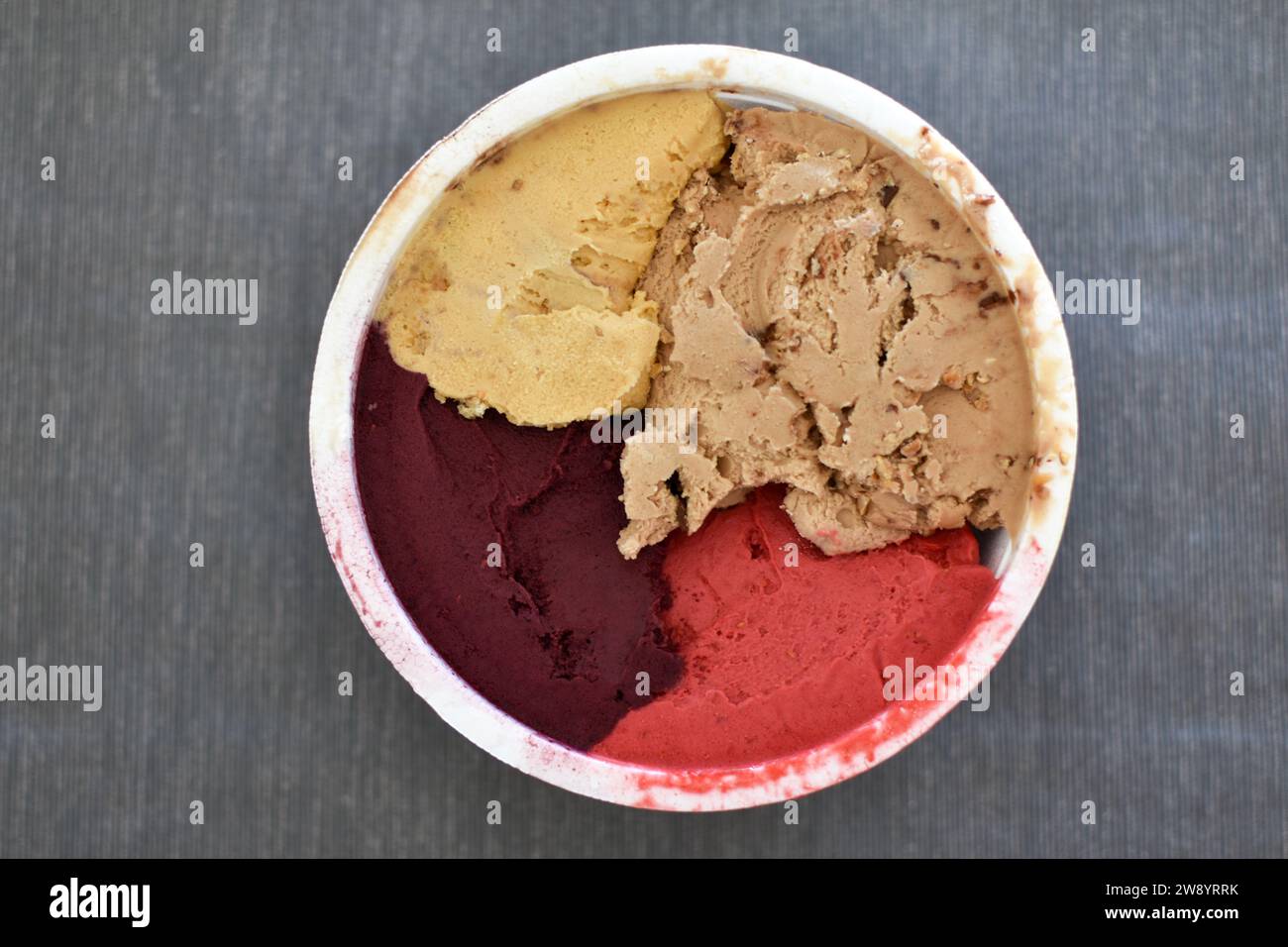 Icecream in a 1 kilo styrofoam cup typical for Argentina Stock Photo ...