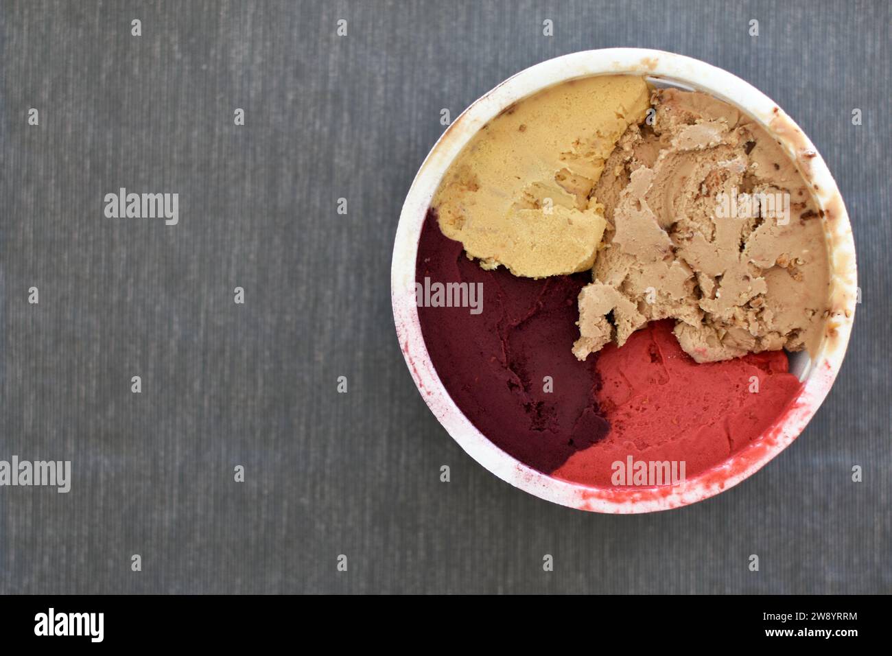 Icecream in a 1 kilo styrofoam cup typical for Argentina with copy ...