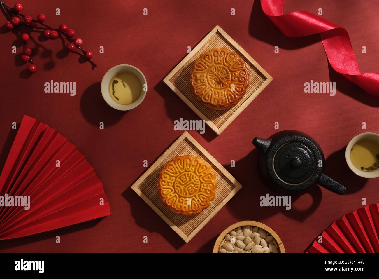 Background for advertising mooncakes on Mid-autumn festival occasion ...