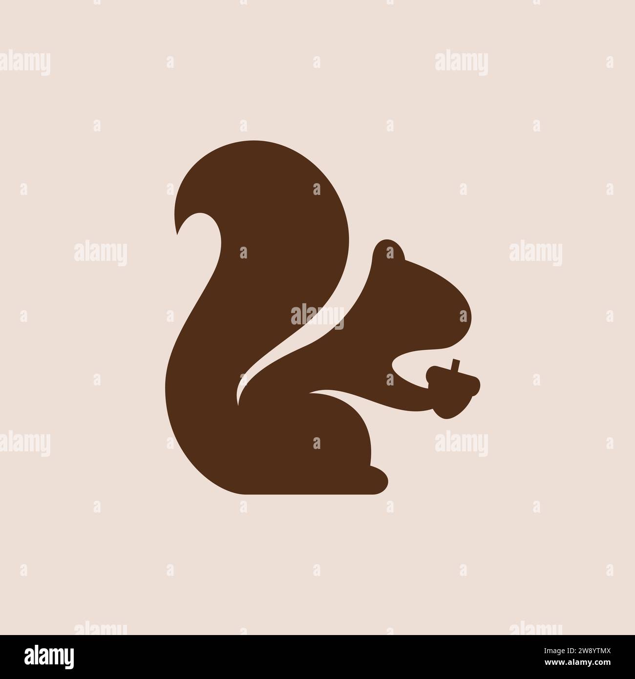 Squirrel Acorn Silhouette